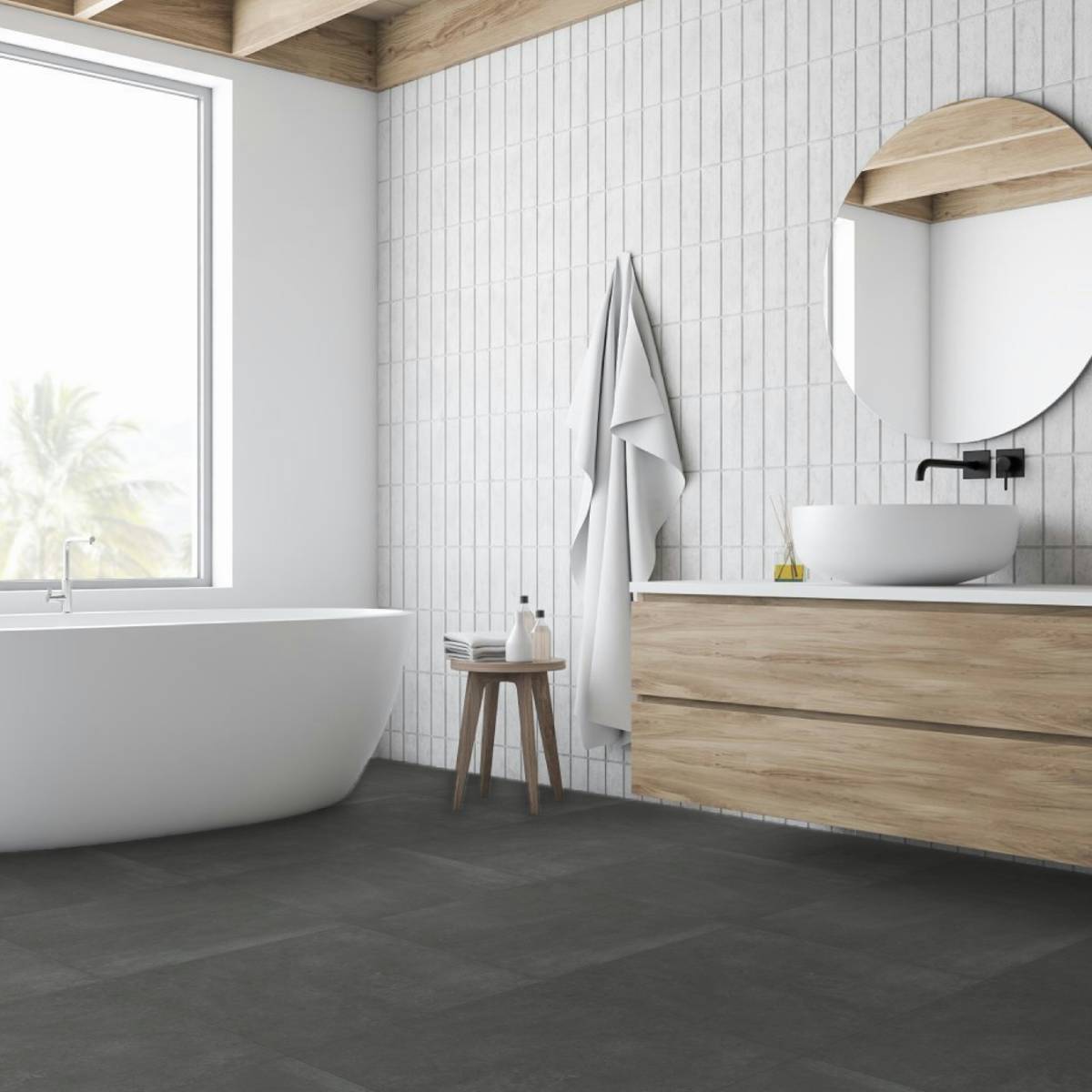 PISO ITRIA PLOMO 60X60 CM | Ambientes Cerámicos
