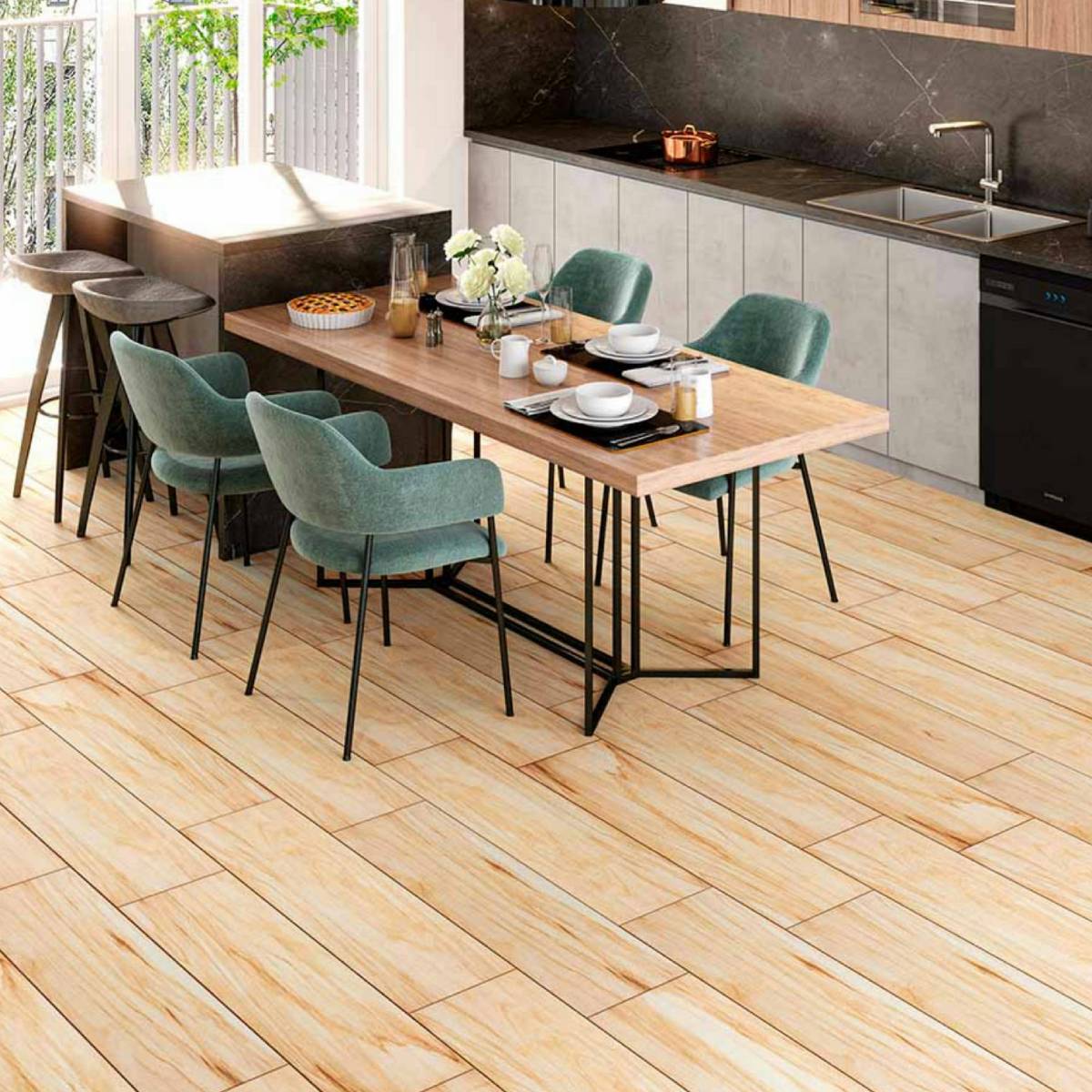 PISO MADERA MONTREAL BEIGE 24X90 CM EN SEGUNDA – Ambientes Cerámicos