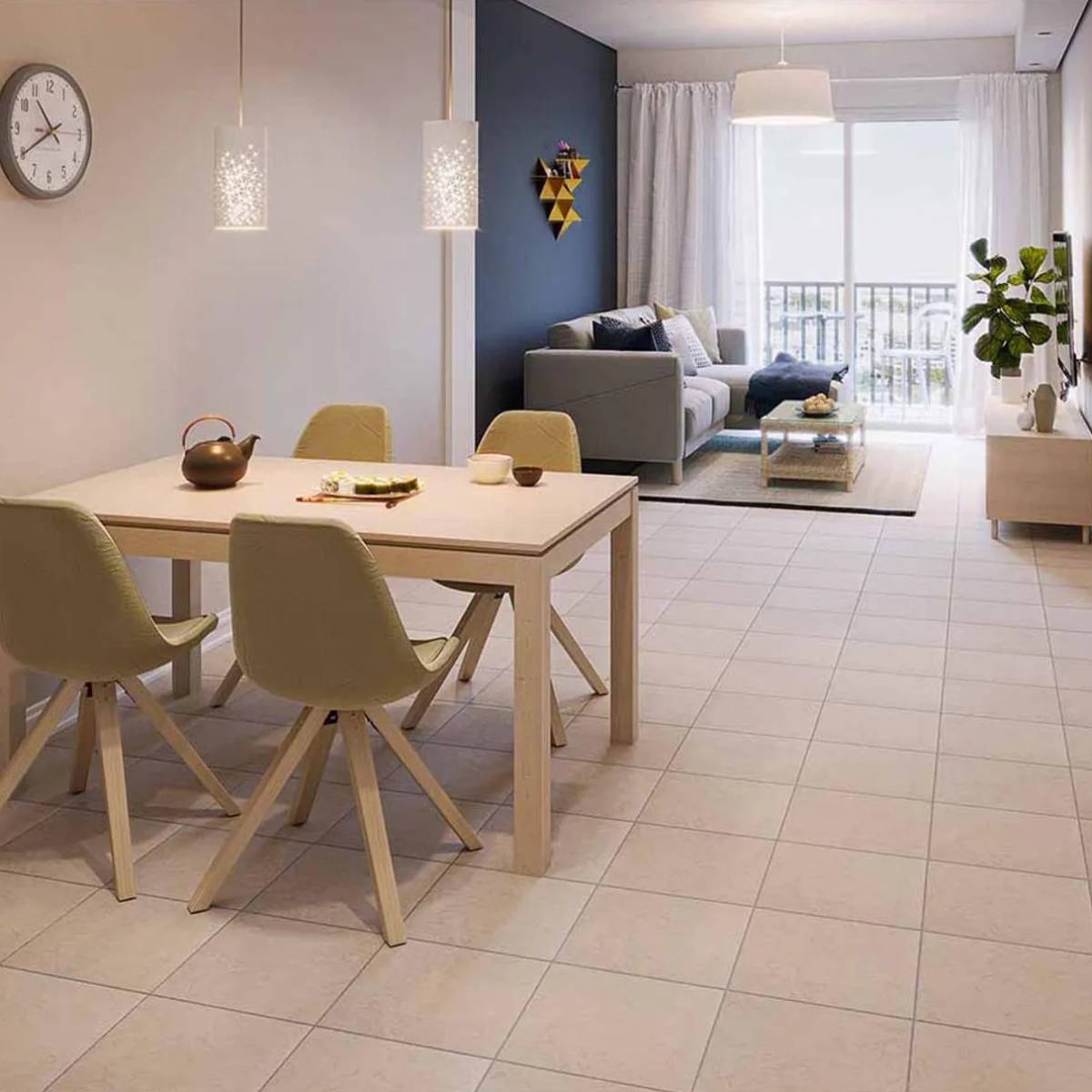 PISO STONE BLANCO 45X45 CM – Ambientes Cerámicos
