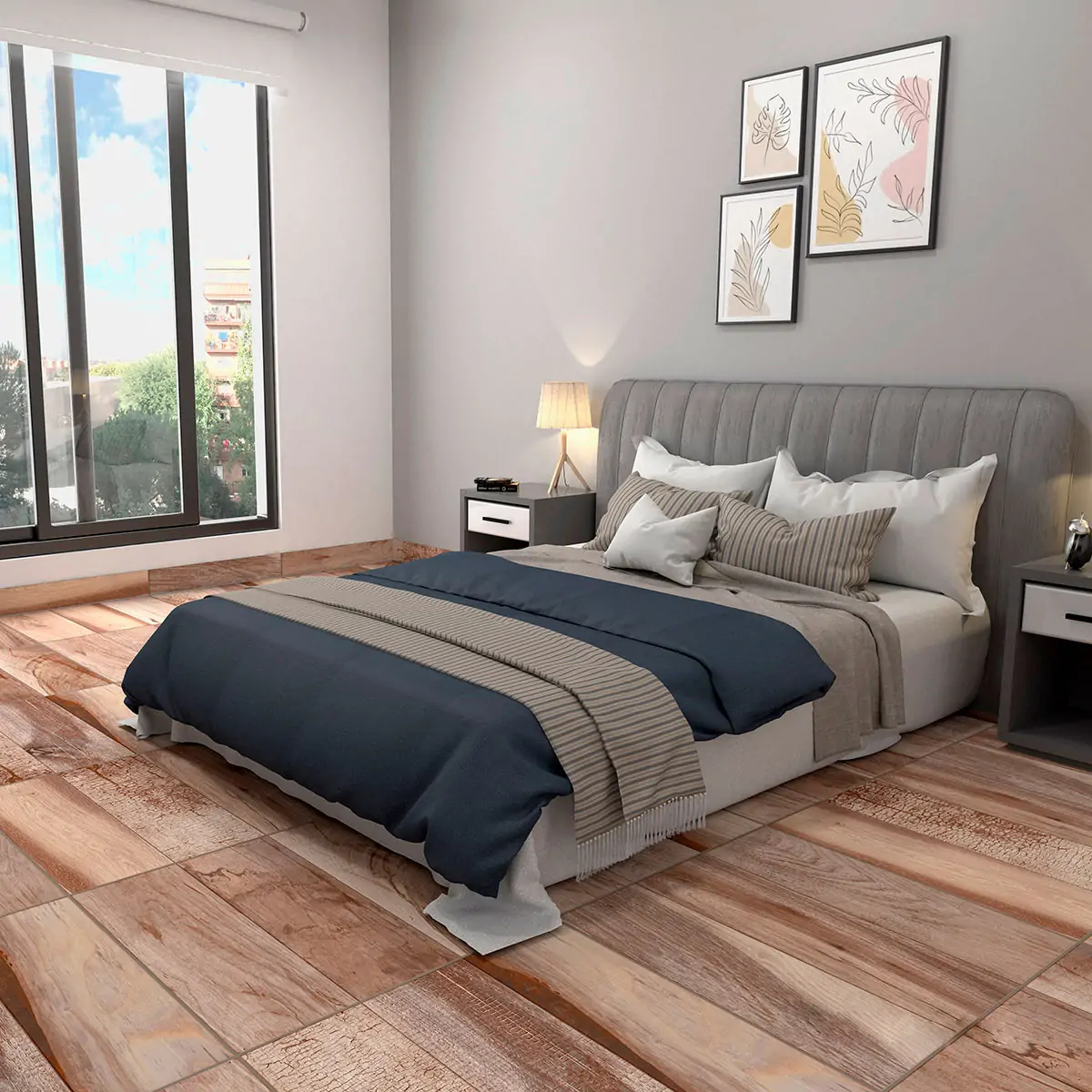 PISO MADERA ROBLE HUMO 60X60 CM EN SEGUNDA – Ambientes Cerámicos