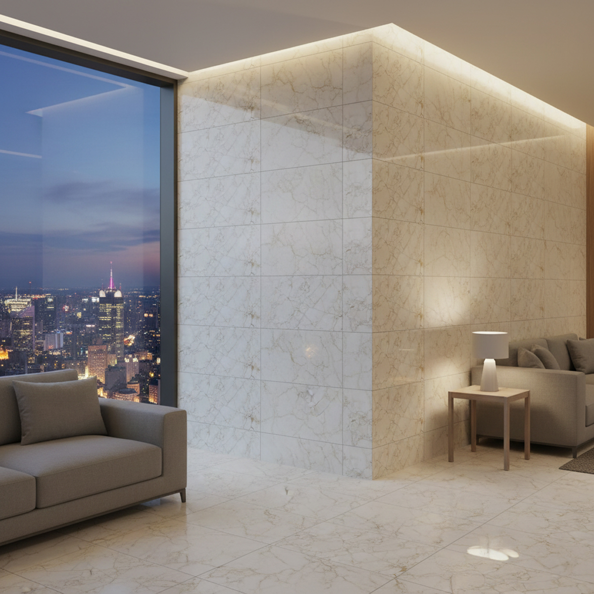 PORCELANATO MATE CARVING COSINO CREAM 60X120 CM – Ambientes Cerámicos